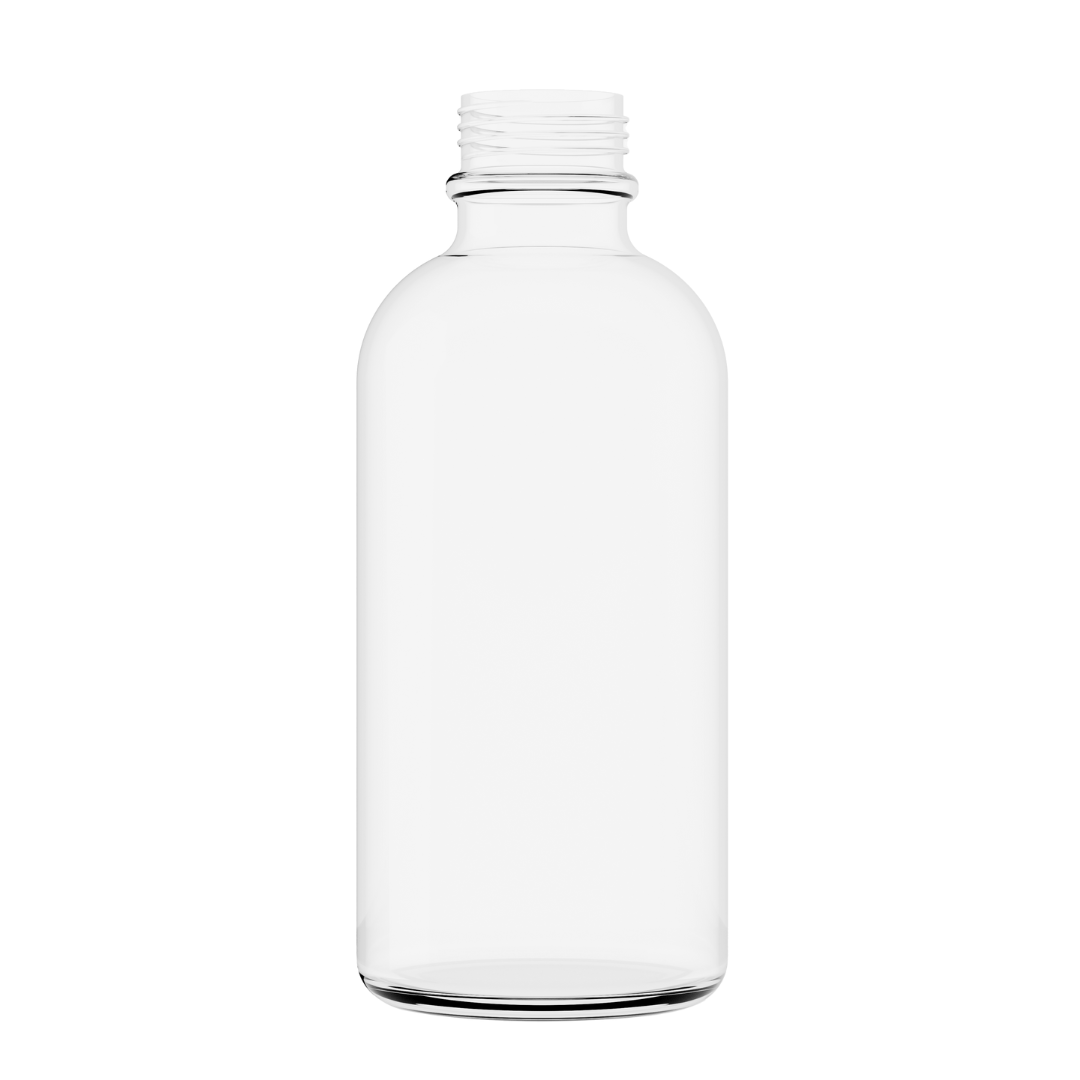 Boston Round Opal/White Glass Bottle - Samples – Pravada Private Label