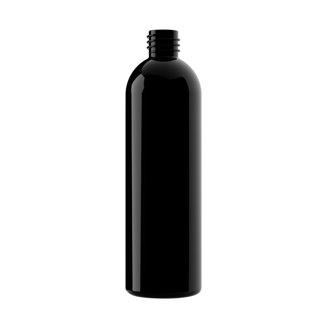 Cosmo Round Black Plastic Bottle - Samples – Pravada Private Label