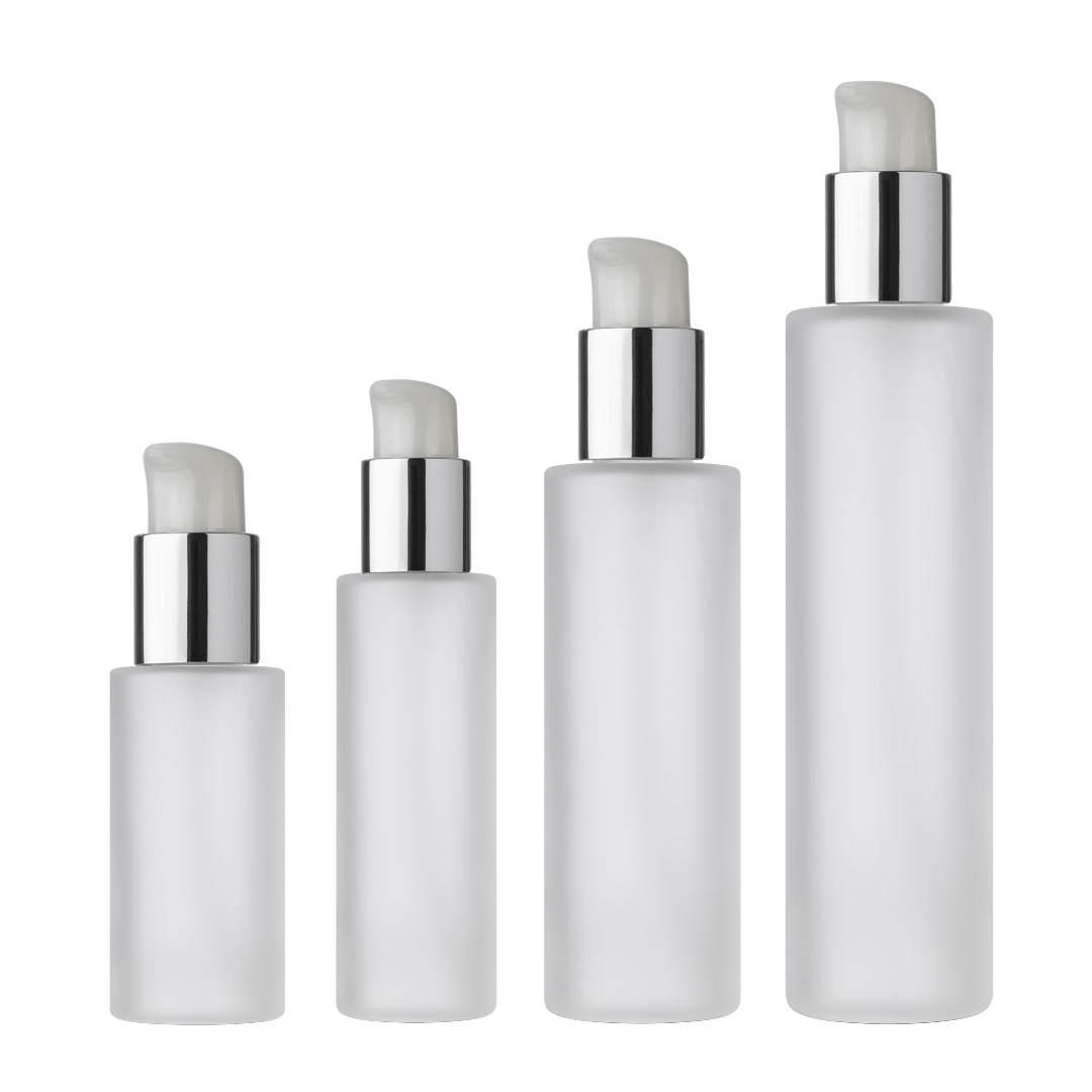 Frosted Glass Cylinder SBX Packaging for Skincare Products – Pravada ...